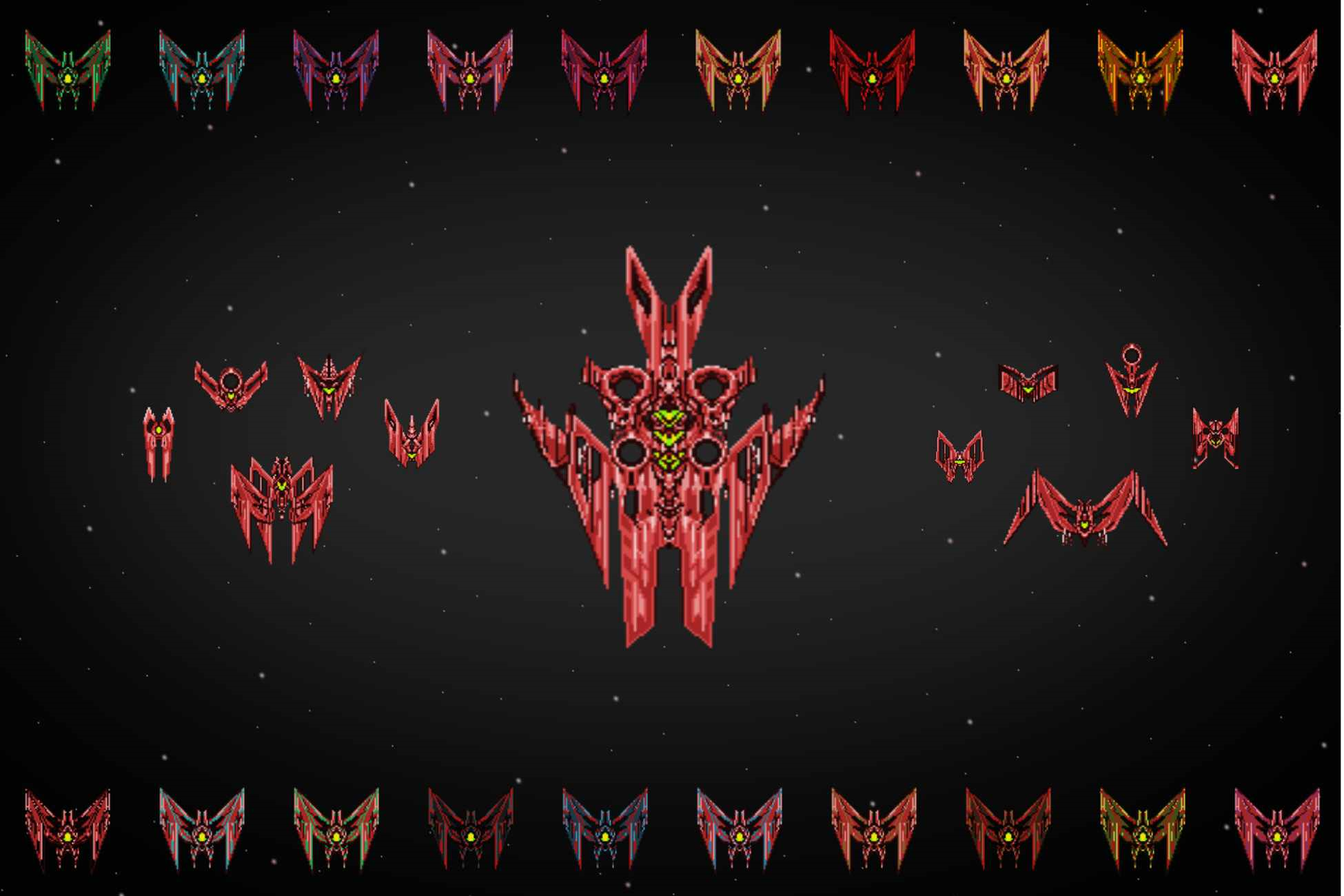 Pixel Space Shooter - SPECTRALS - Game Asset Packs